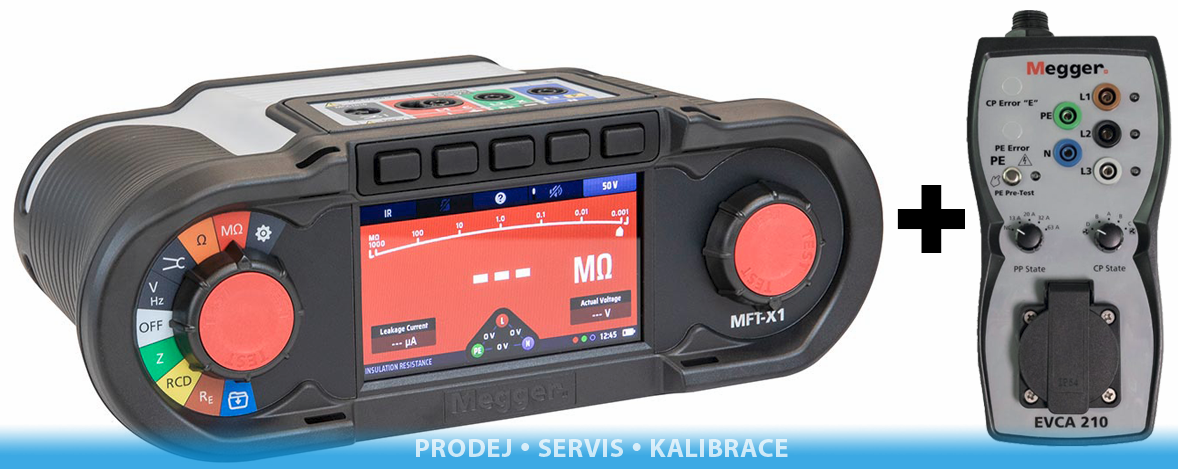 Megger MFT-X1 + EVCA210 - multifunkční revizní přístroj | www.meraky.eu